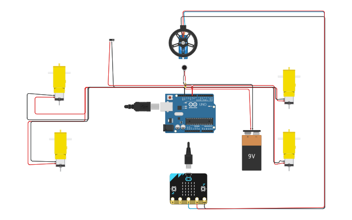 Circuit design Car - Tinkercad