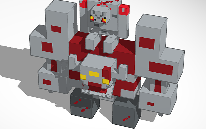 3D design Redstone monstrosity jockey - Tinkercad