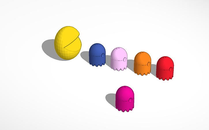 3D design pacman - Tinkercad