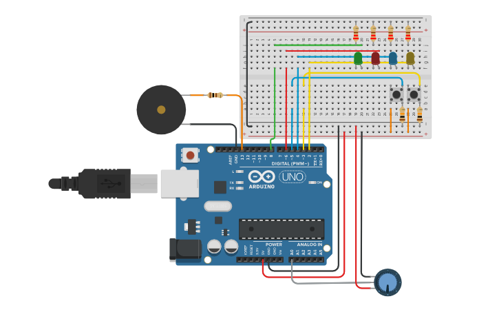 Circuit design Musical Organ - Tinkercad