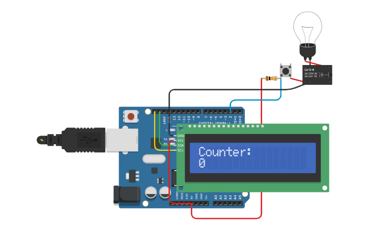 Circuit design Counter v1 | Tinkercad