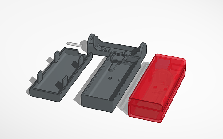 3D design Li-ion 18650 recharge base - Tinkercad