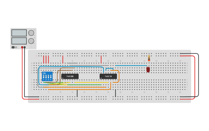 Circuit design NAND - Tinkercad