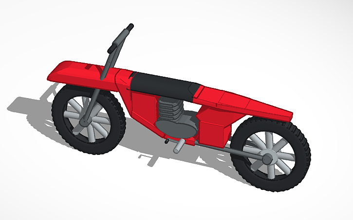 3D design dirt bike time - Tinkercad