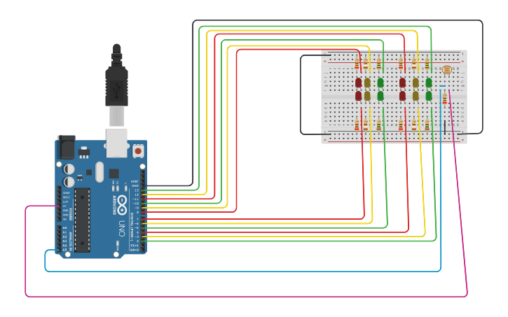 Circuit design Práctico 7 Arduino - Tinkercad