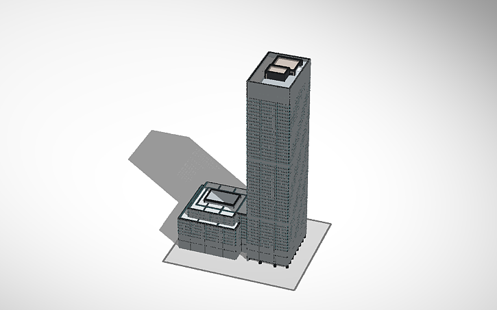 3D design Union Carbide Building - Tinkercad