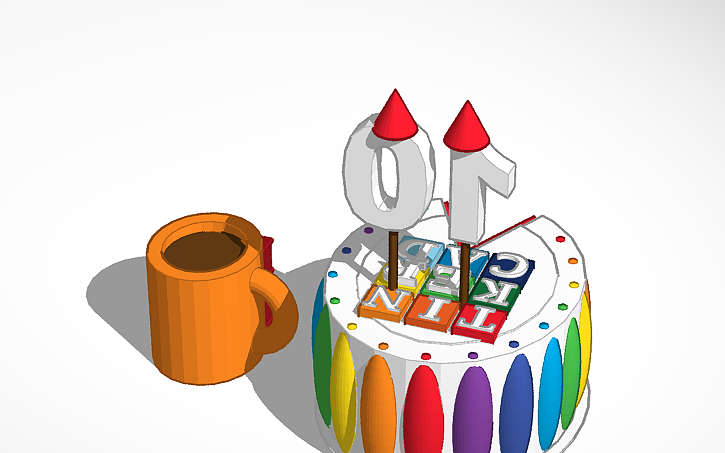 3d Design Happy Birthday Tinkercad Tinkercad