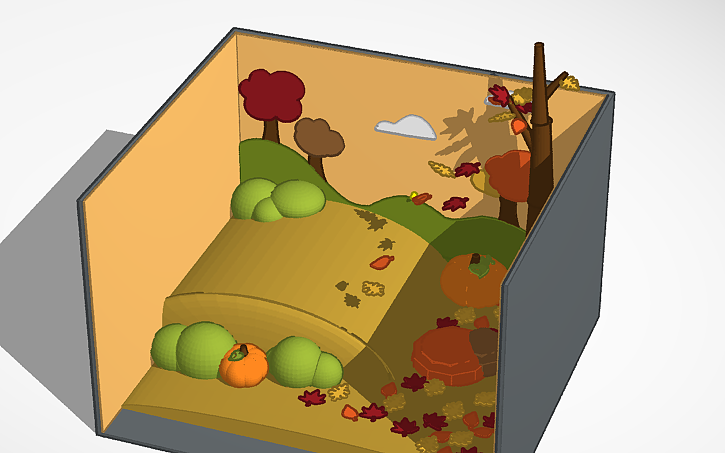 3D design Seasonal Diorama: Autumn - Tinkercad