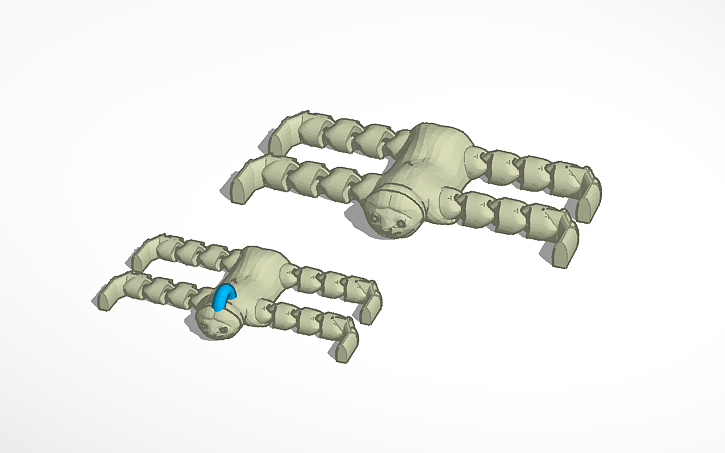3D design Articulated sloth - Tinkercad