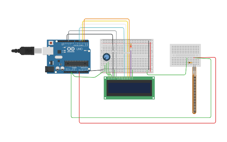 Circuit design Water Level Sensor - Tinkercad