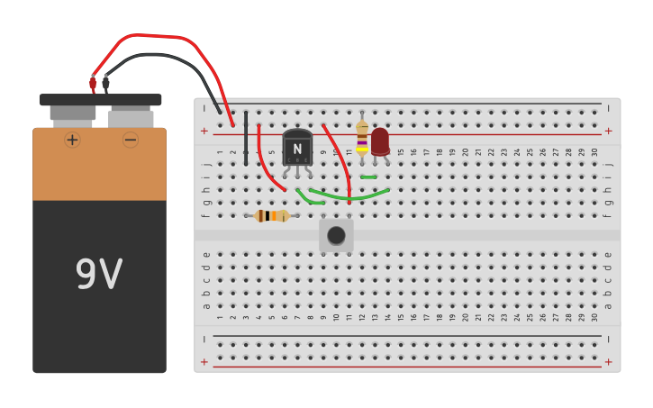 Circuit design NPN | Tinkercad