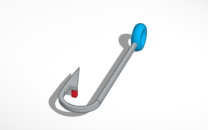 3D design Copy of fish hook. - Tinkercad
