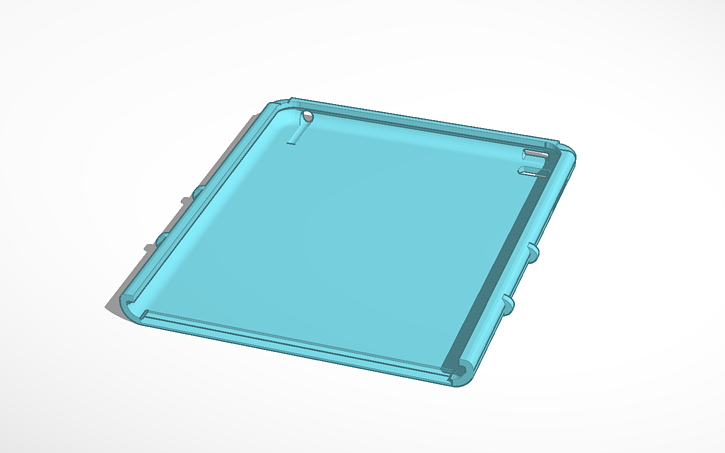 3D design Bottom with Tabs iPad case - Tinkercad