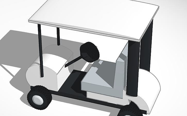 3D design Golf Cart - Tinkercad