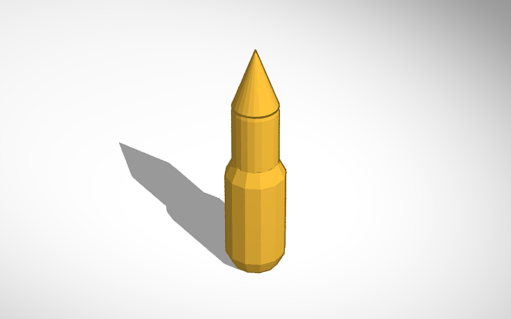 3D design 50 cal. Bullet | Tinkercad