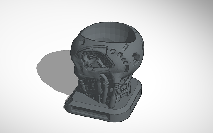 3D design t-800 pencil holder - Tinkercad