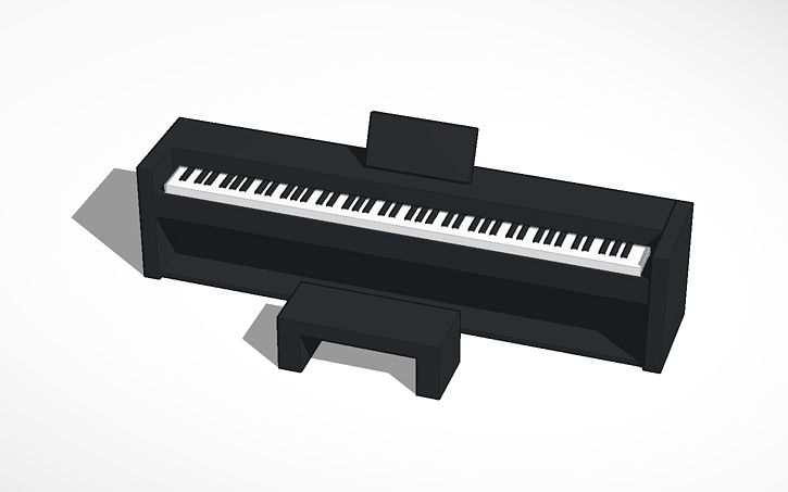 3D design Piano - Tinkercad