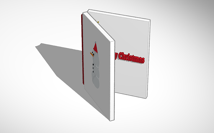 3D design CHRISTMAS CARD 3D PRINTABLE - Tinkercad