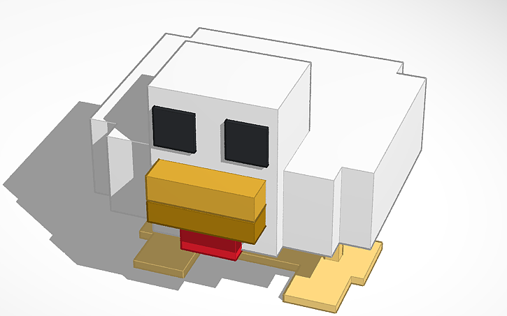 3D design MINECRAFT CHICKHEN | Tinkercad