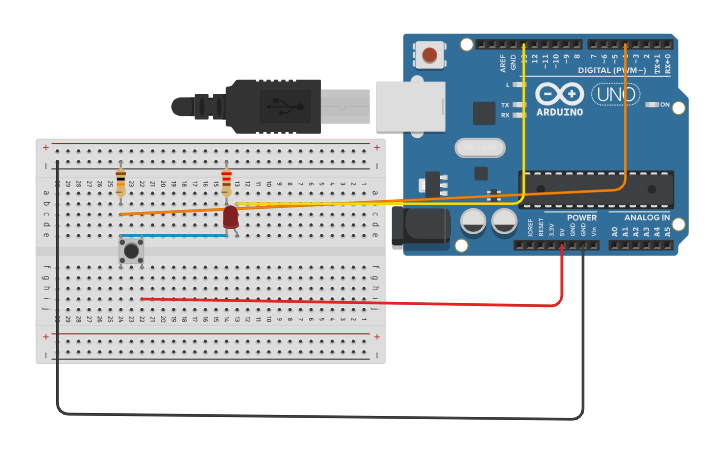 Circuit design Pull down - Tinkercad