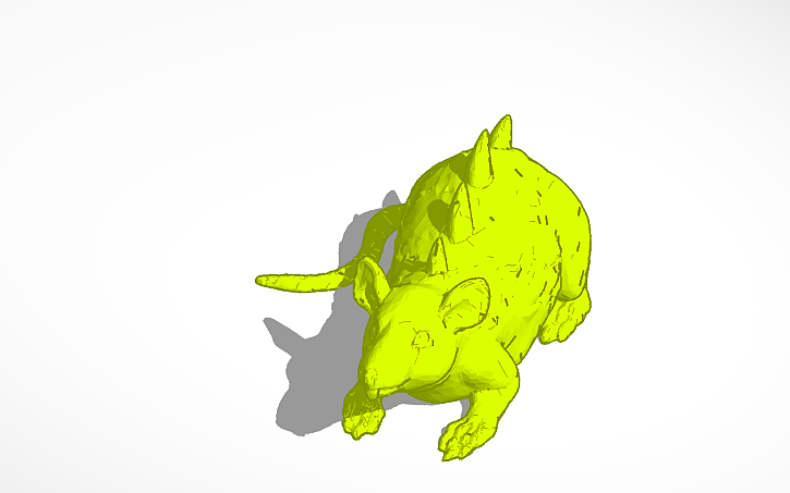 3D design Golden Rat - Tinkercad
