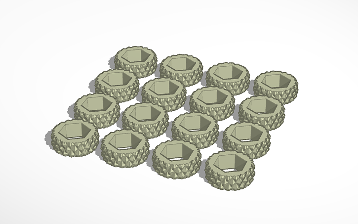 3D design Sma Spinners x16 (from thingiverse) - Tinkercad