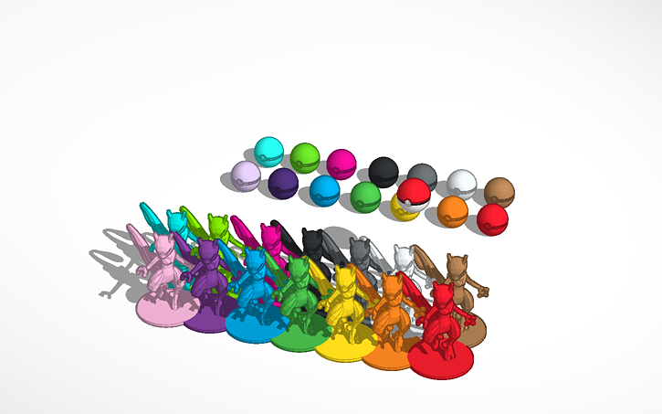 3D design Ultimate army of MEWTWO | Tinkercad