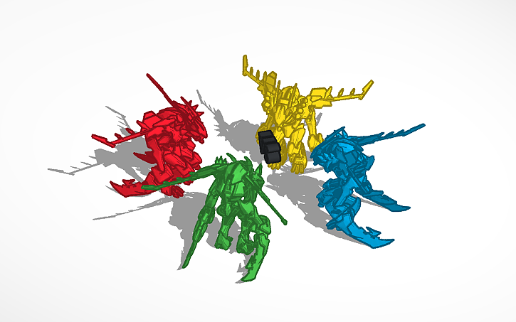 3D design 4 Robots are fighting | Tinkercad