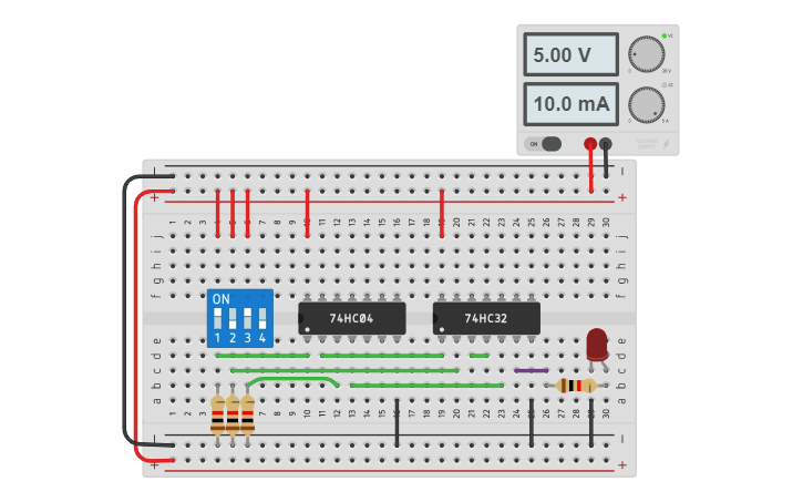Circuit Design Boolean Expression Simplified Tinkercad