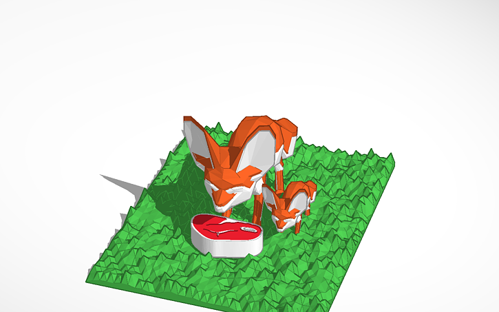 3D design feeding time in the zoo - Tinkercad