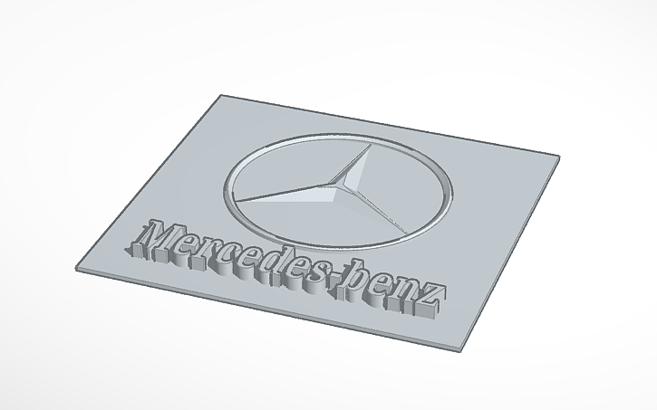 3D design Mercedes logo - Tinkercad