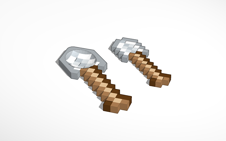 3D design Minecraft Shovel | Tinkercad