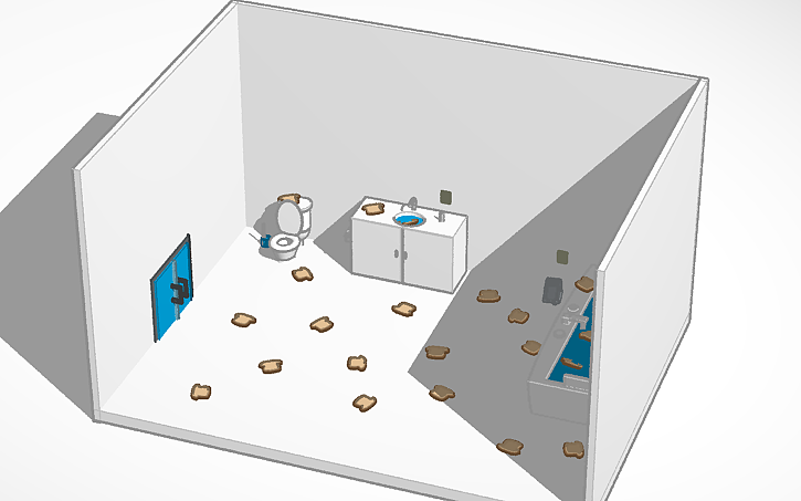 3D design bathroom - Tinkercad