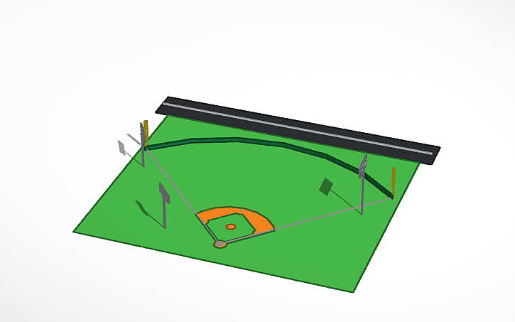 3D design \ Baseball field - Tinkercad