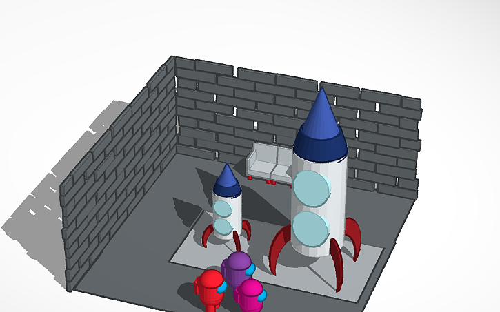 3D design Cohete/Rocket - Tinkercad