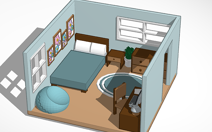 3d Design Bedroom Amanda M Tinkercad