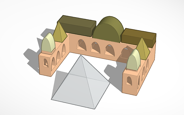3D design lf30996 Louvre Museum - Tinkercad