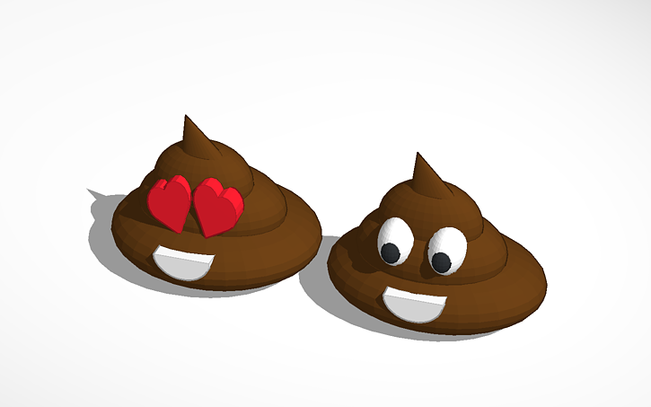 3D design poop emoji - Tinkercad