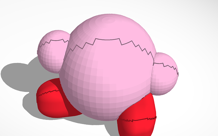 3D design kirby - Tinkercad