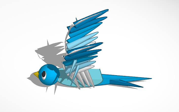 3D design Blue Bird - Tinkercad