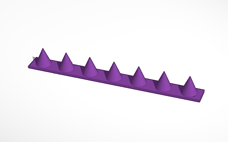 3D design Spike Strip - Tinkercad