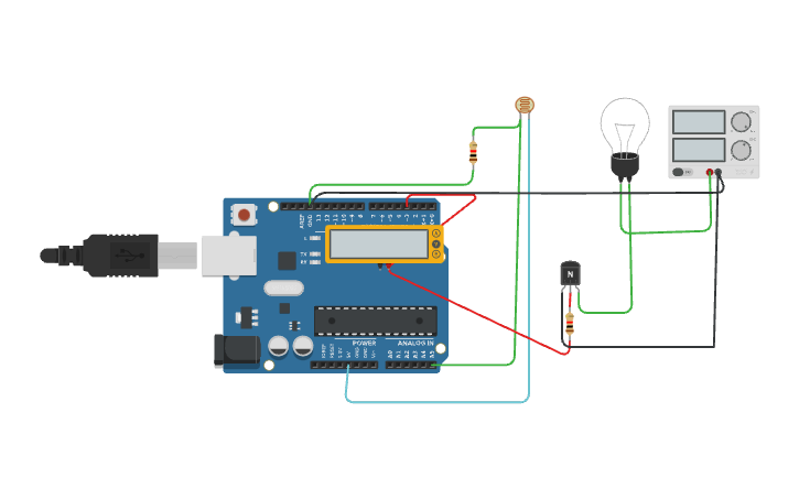 Circuit design Smart Street Light LAB3 | Tinkercad