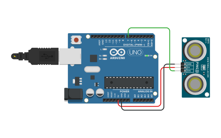 Circuit Design Distance Measurement Tinkercad