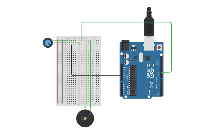 Circuit design Happy Birthday - Tinkercad