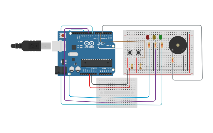 Circuit Design Increment Decrement Leds Tinkercad