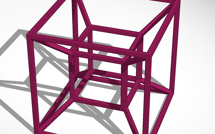 3D design tesseract rotation model 2.1 | Tinkercad