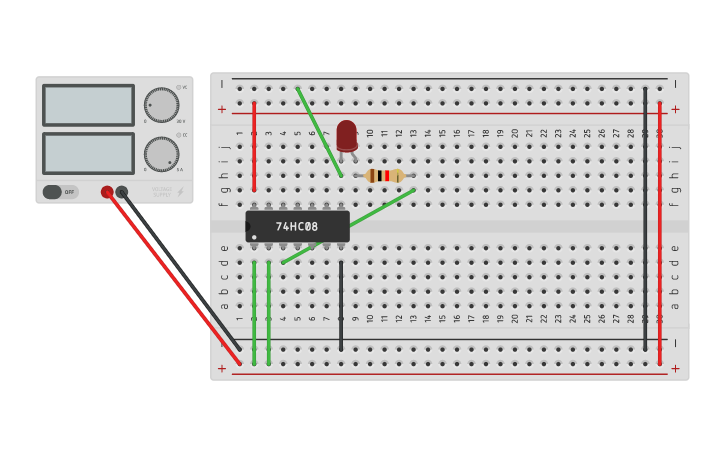 Circuit design TTL Gate - Tinkercad