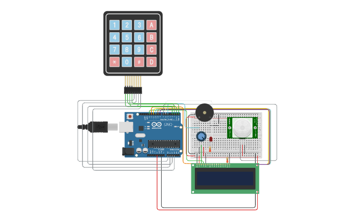 Circuit design Teclado JLA - Tinkercad