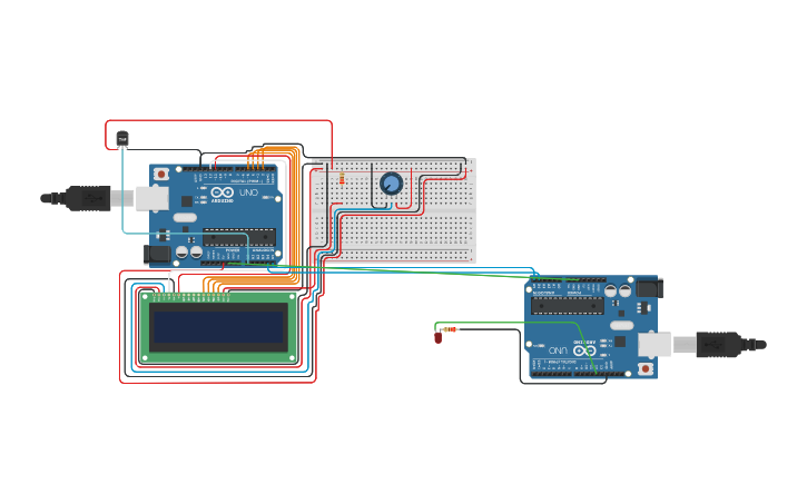 Circuit design Copy of Master/Slave Pi Counter - Tinkercad