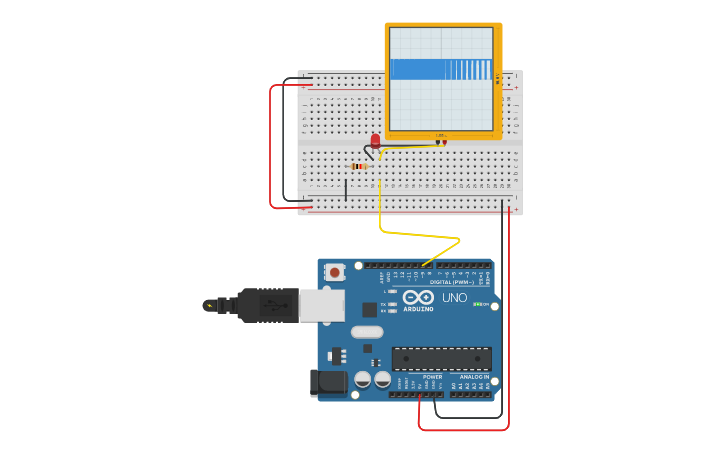 Circuit design CIRCUIT 3 (ARDUINO DIMMING LED WITH A VARIABLE) | Tinkercad